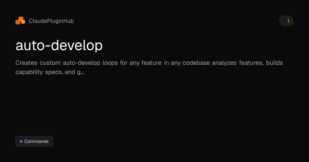 auto-develop - Claude Code Plugin | ClaudePluginHub