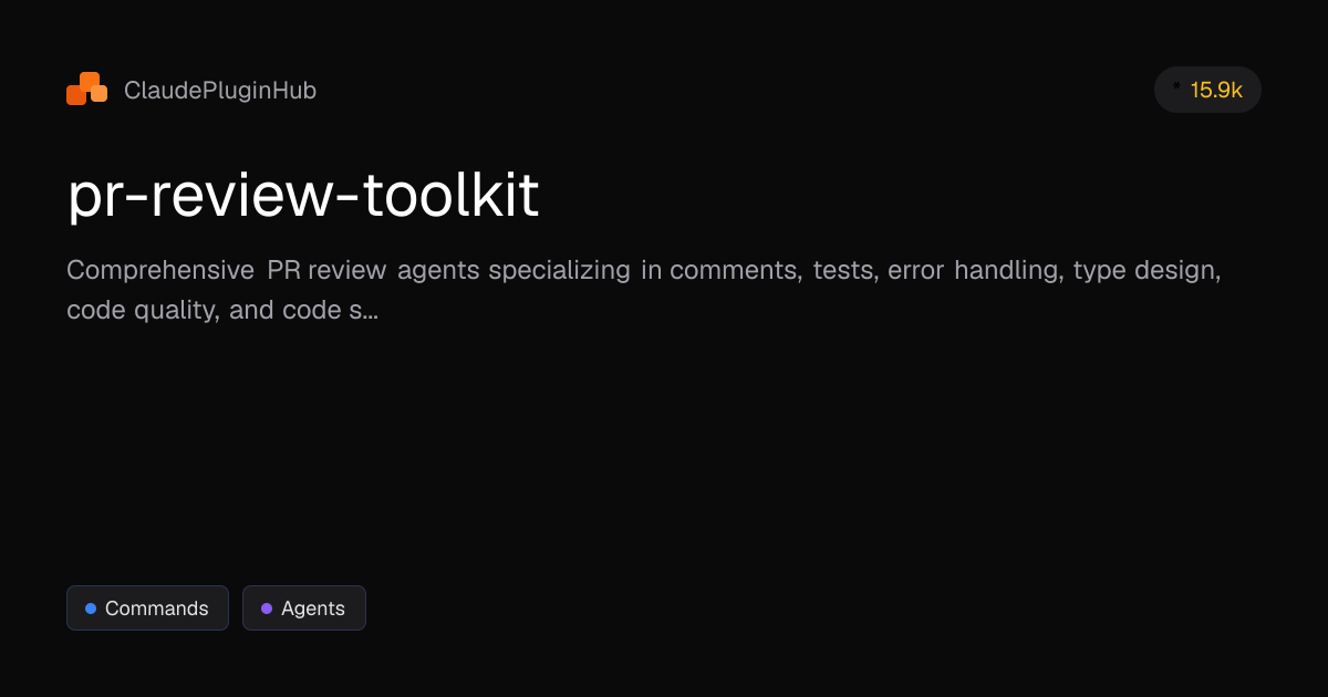 pr-review-toolkit - Claude Code Plugin | ClaudePluginHub