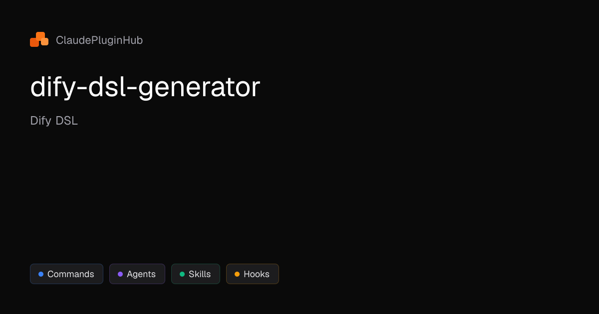 dify-dsl-generator - Claude Code Plugin | ClaudePluginHub