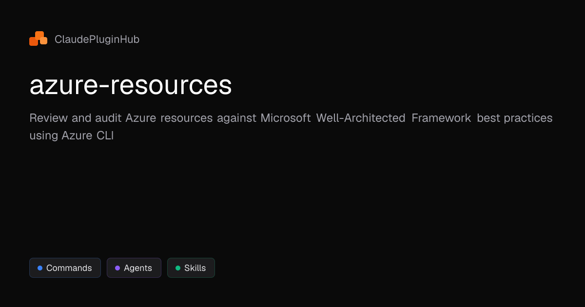 azure-resources - Claude Code Plugin | ClaudePluginHub