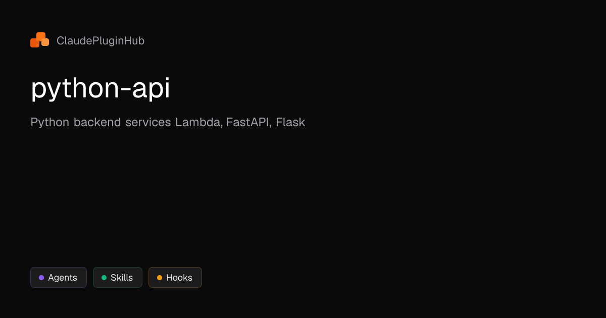 python-api - Claude Code Plugin | ClaudePluginHub