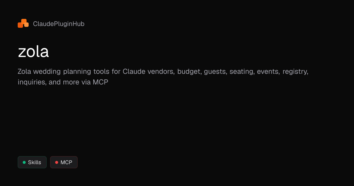 zola - Claude Code Plugin | ClaudePluginHub