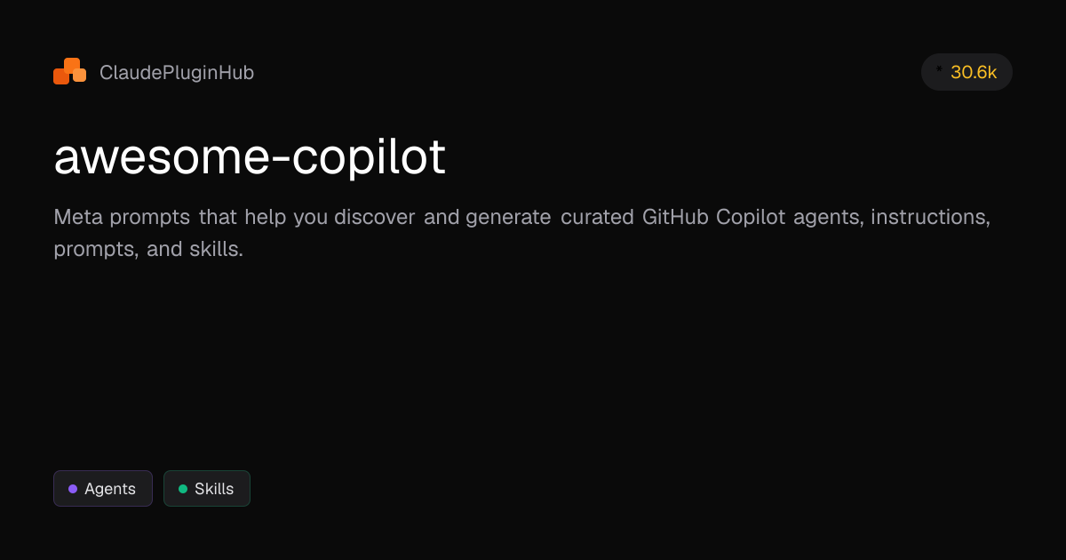 awesome-copilot - Claude Code Plugin | ClaudePluginHub