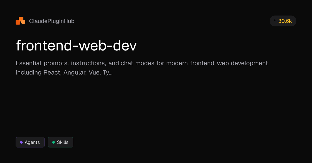 frontend-web-dev - Claude Code Plugin | ClaudePluginHub