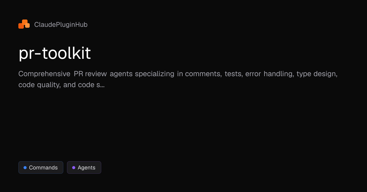 pr-toolkit - Claude Code Plugin | ClaudePluginHub