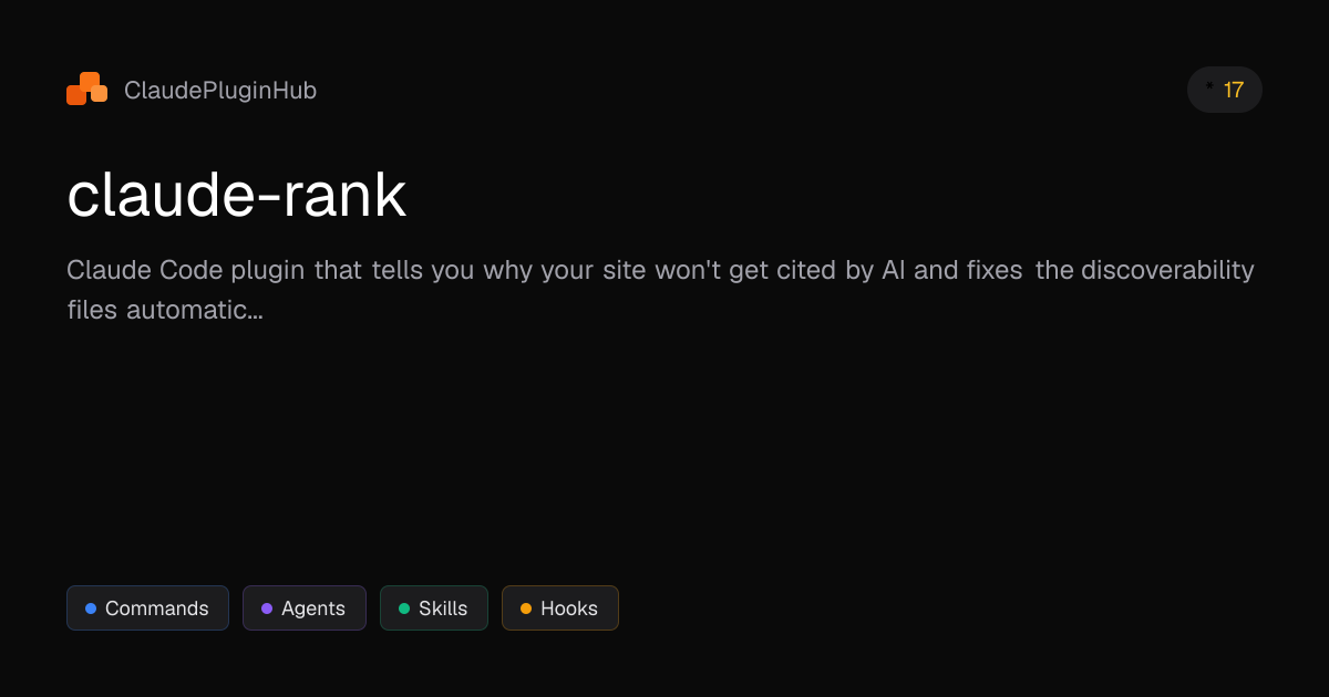 claude-rank - Claude Code Plugin | ClaudePluginHub