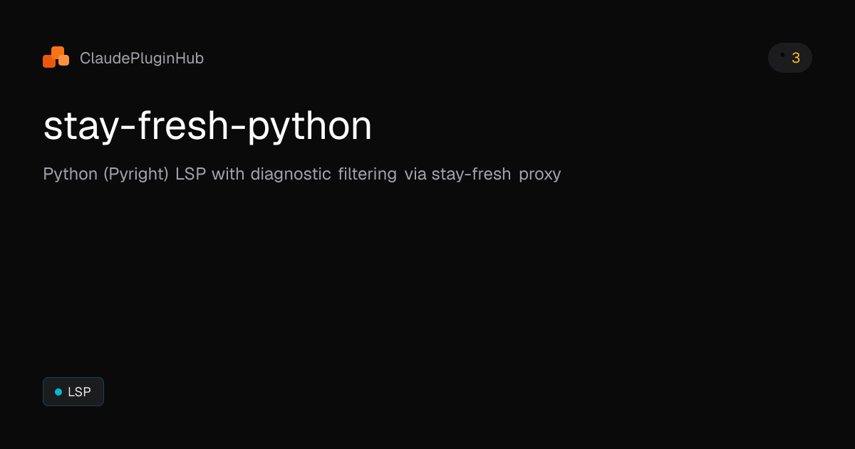 stay-fresh-python - Claude Code Plugin | ClaudePluginHub