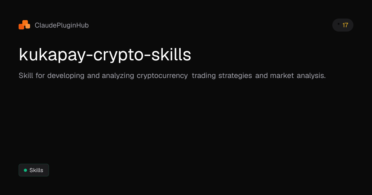 kukapay-crypto-skills - Claude Code Plugin | ClaudePluginHub