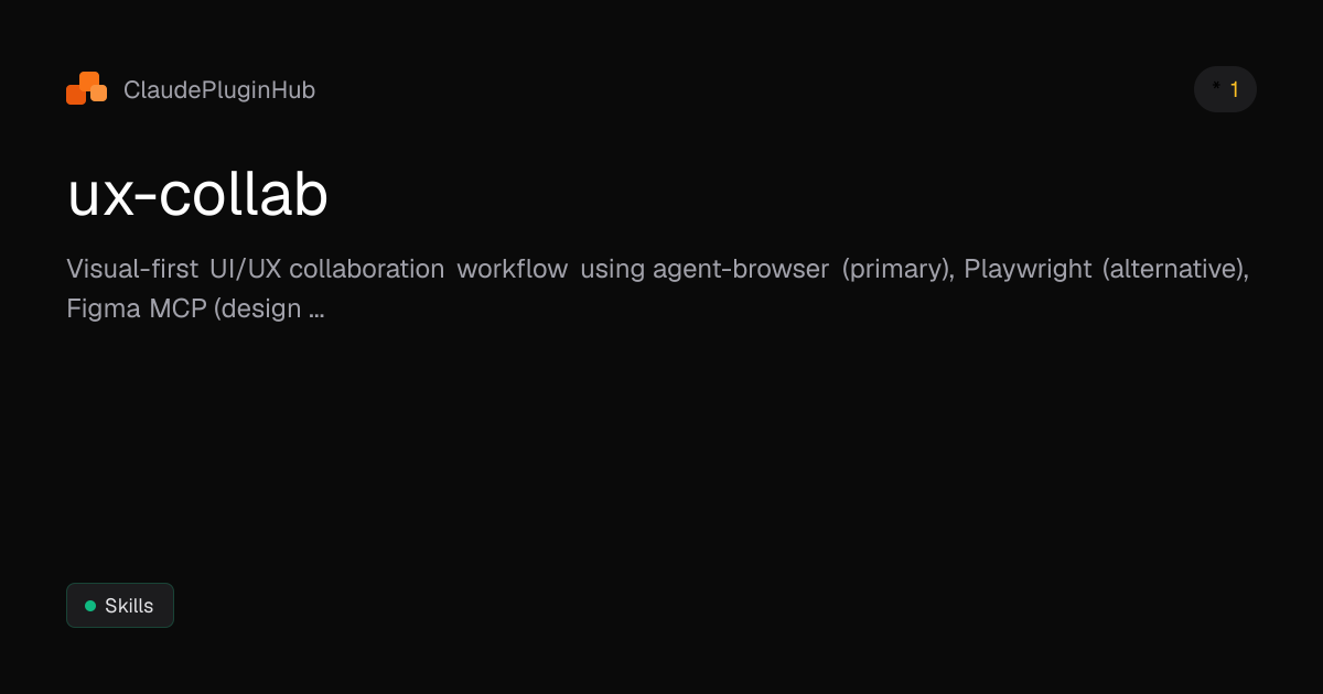 ux-collab - Claude Code Plugin | ClaudePluginHub