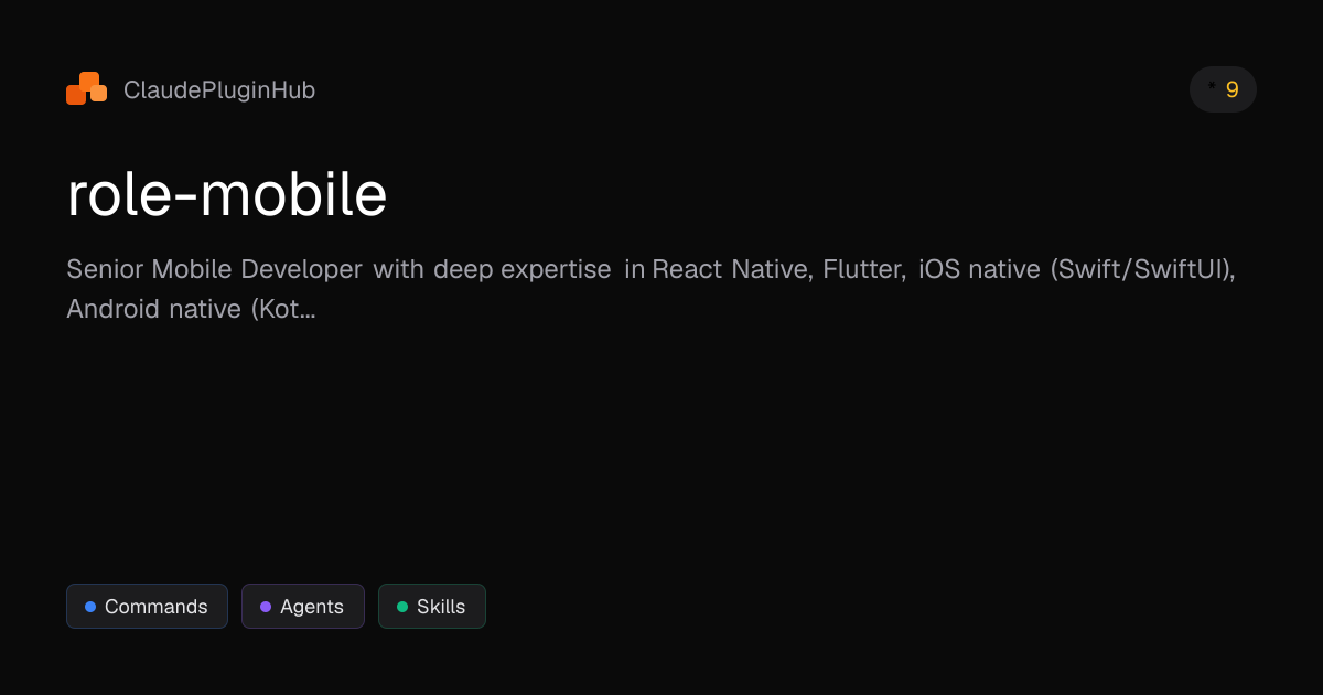 role-mobile - Claude Code Plugin | ClaudePluginHub