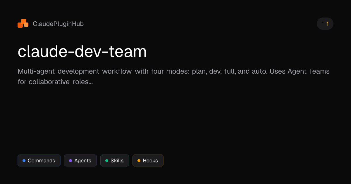 claude-dev-team - Claude Code Plugin | ClaudePluginHub