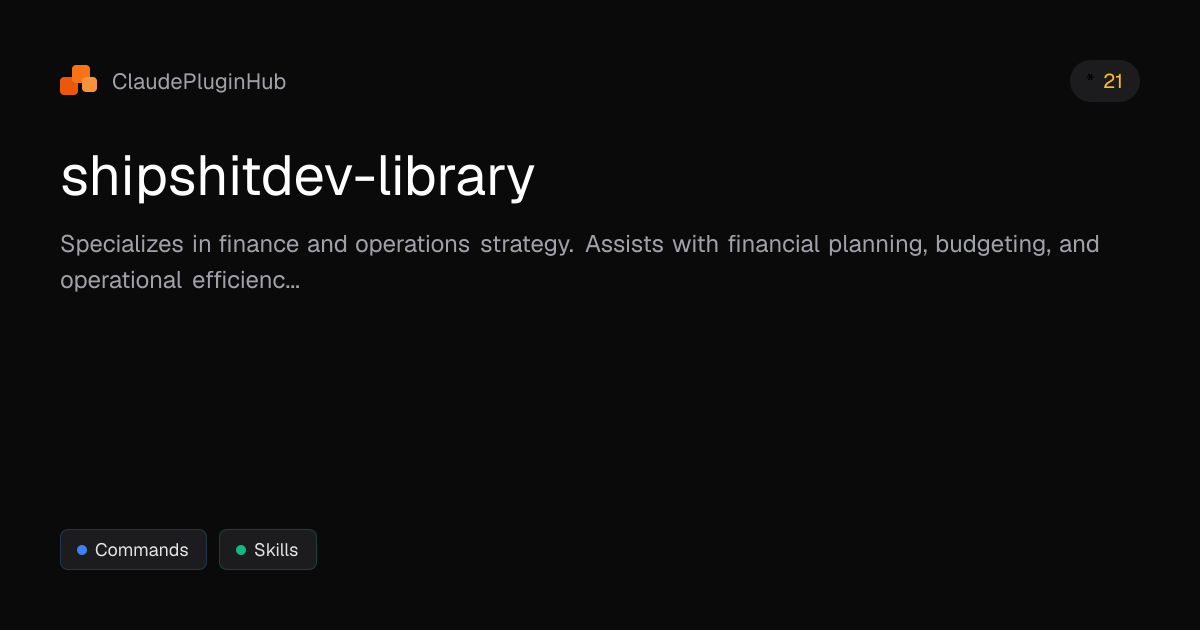 shipshitdev-library - Claude Code Plugin | ClaudePluginHub