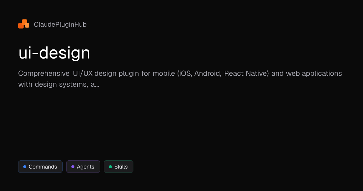 ui-design - Claude Code Plugin | ClaudePluginHub