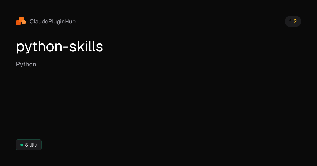 python-skills - Claude Code Plugin | ClaudePluginHub